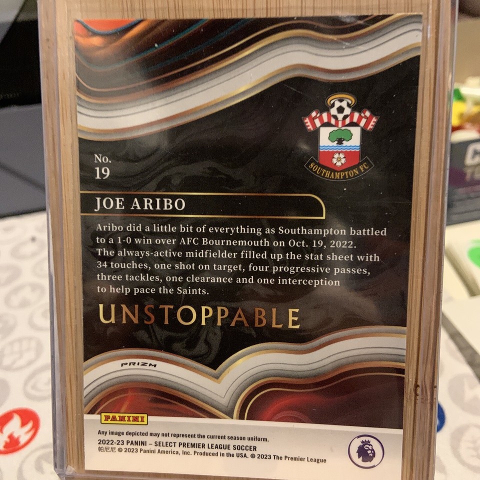 2022-23 Panini Select Premier League Joe Aribo Unstoppable Silver Prizm ...