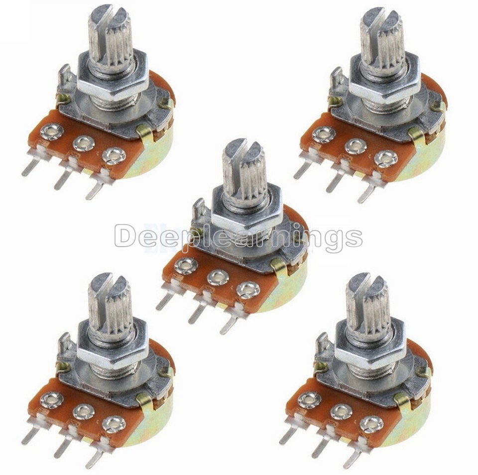 10Pcs WH148 Type B1K Ohm Linear Taper Rotary Potentiometer Panel Pot 3 ...