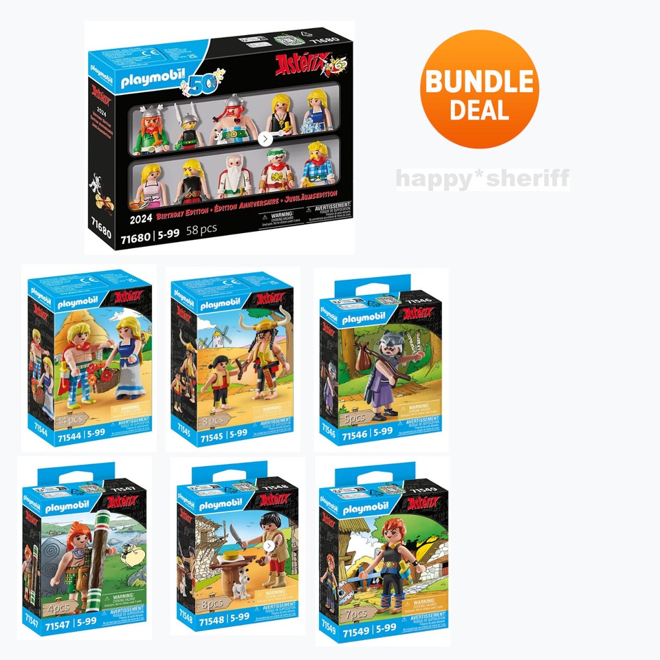 Playmobil Seven Asterix Sets 71680 71544 71545 71546 71547 71548 and ...