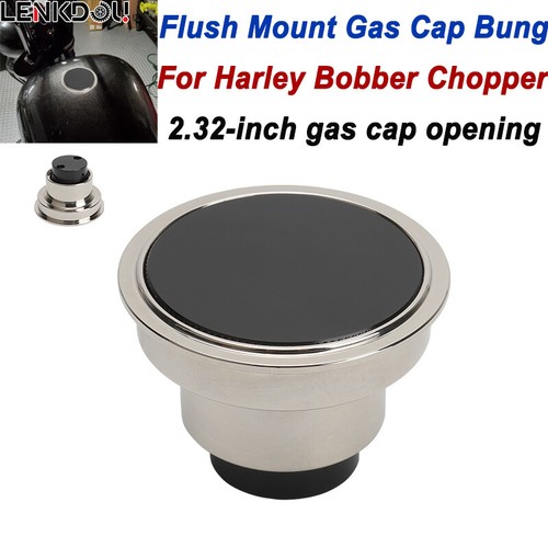 Custom Flush Mount Pop-up Gas Cap Cover Weld In Bung For Harley Chopper ...