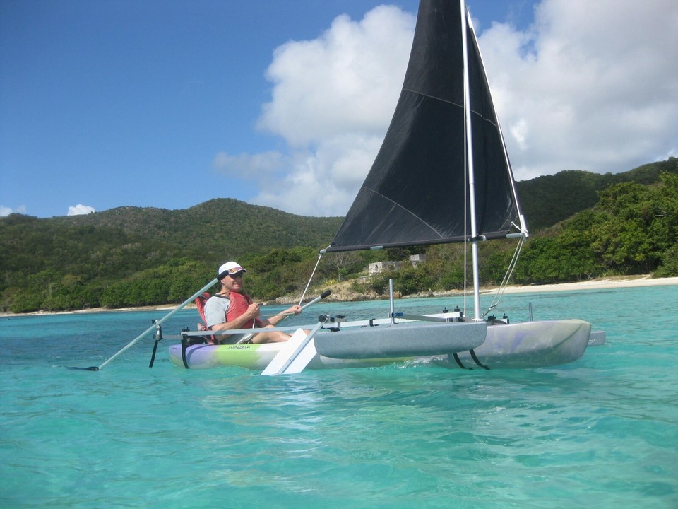 KAYAK SAIL KIT - fits any kayak incldg inflatable Sea Eagle 330/370 ...