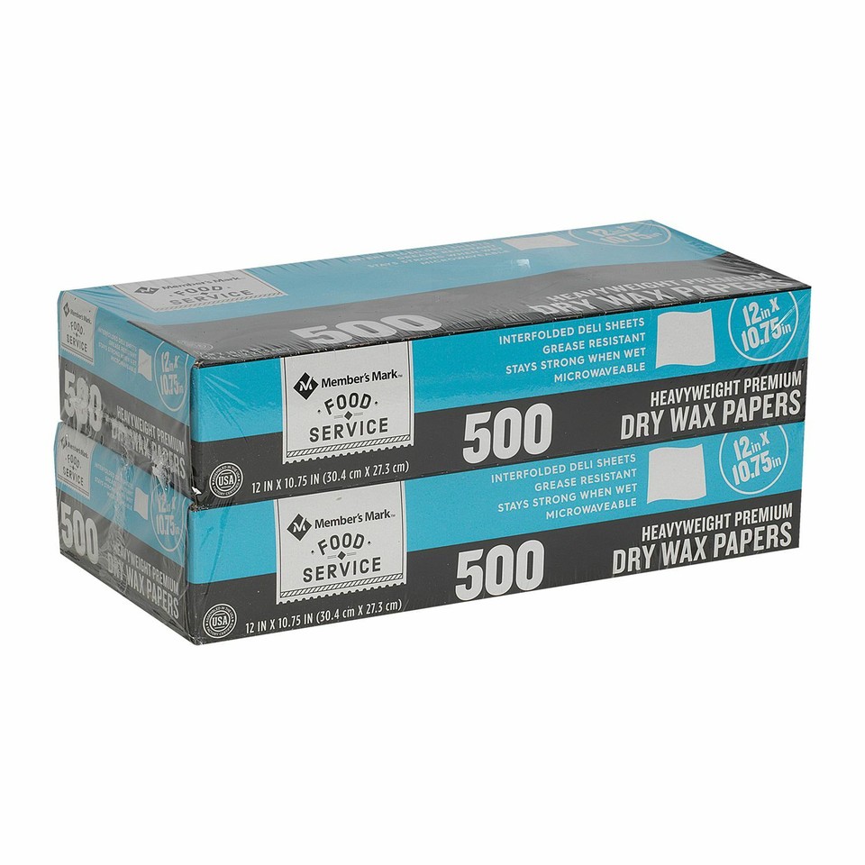 (1000 POP UP SHEETS) CHOICE OR LOGAN DELI PAPER 12" x 10.75" DRY WAX ...