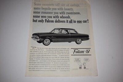 Vintage 1961 Ford Falcon Peanuts Print Ad. (Nov. 1960 Print Ad.) | eBay
