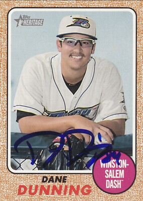 DANE DUNNING WINSTON-SALEM DASH SIGNED CARD CHICAGO WHITE SOX TEXAS ...