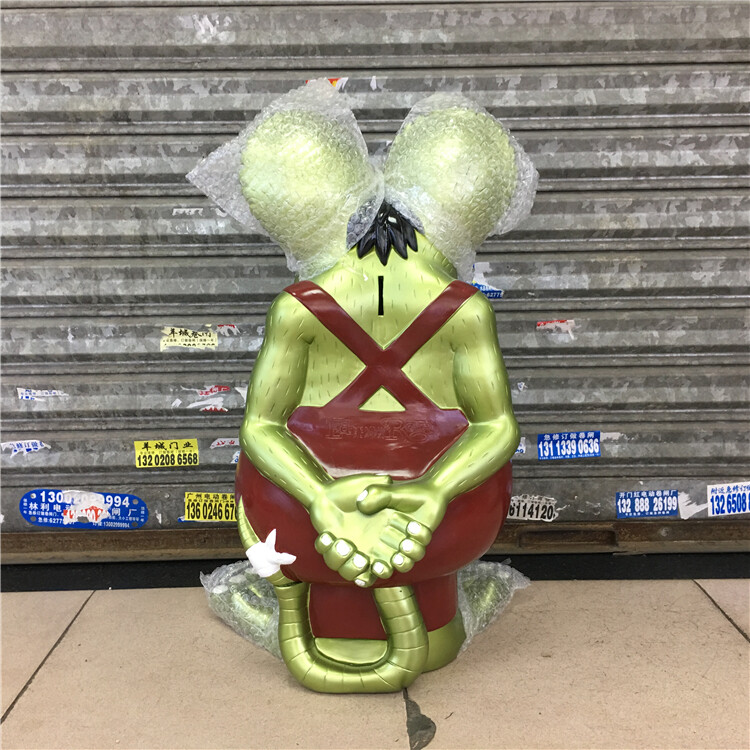 Out of Print XXL 24" Chrome Green Rat Fink Bank Big Daddy Collectible ...