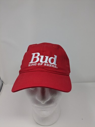 Budweiser Bud King Of Beers Red Hat Cap Quake City Caps NWOT | eBay