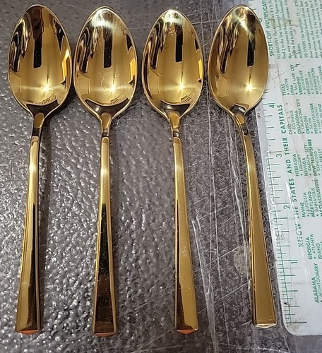 Vintage Dirigold Dirilyte Goldware Empress 5 5/8" Teaspoons Set Of 4 | eBay