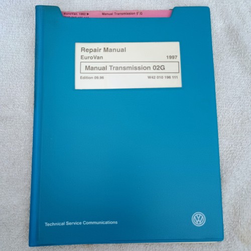 1997 Volkswagen VW Eurovan Transmission 02G Repair Manual ** EXCELLENT | eBay