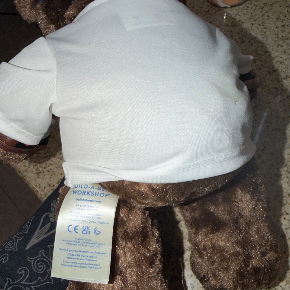 Build A Bear BAB LA Los Angeles Dodgers Brown Bear MLB Plush 16” Bat ...