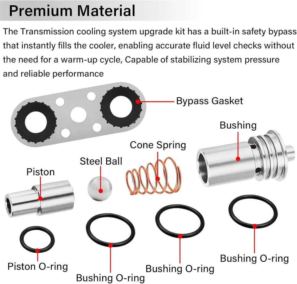 STL010 Cooler Flow Bypass Valve Kit Upgrade 6L80 6L90 8L90 with Bypass ...