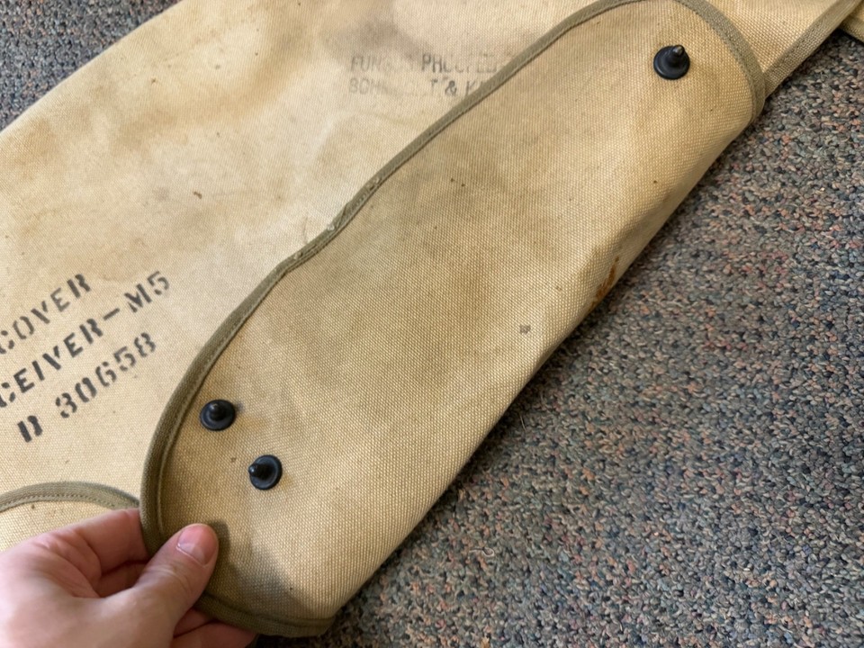 ORIGINAL WWII US ARMY M5 HALFTRACK BROWNING m1919 m1919a4 CANVAS COVER ...