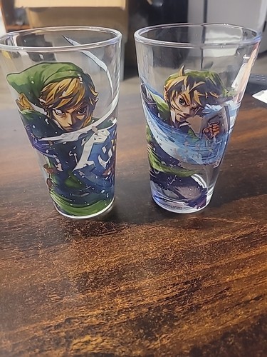 2 Legend Of Zelda Glass Nintendo 2017 12 oz Pint Glasses Set Clear | eBay