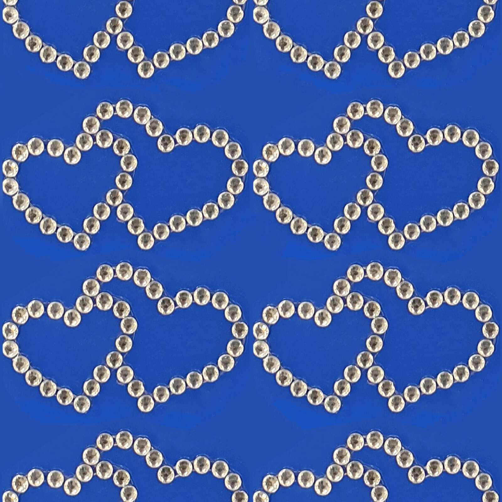 4.5cm LARGE DOUBLE HEART DIAMANTE STICKERS Self Adhesive 3D Gem Craft ...