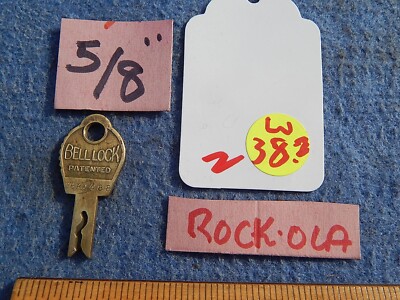 1941-1942 Rock-ola Key for 5/8 inch lock - Bell Lock 38 RO 488 | eBay