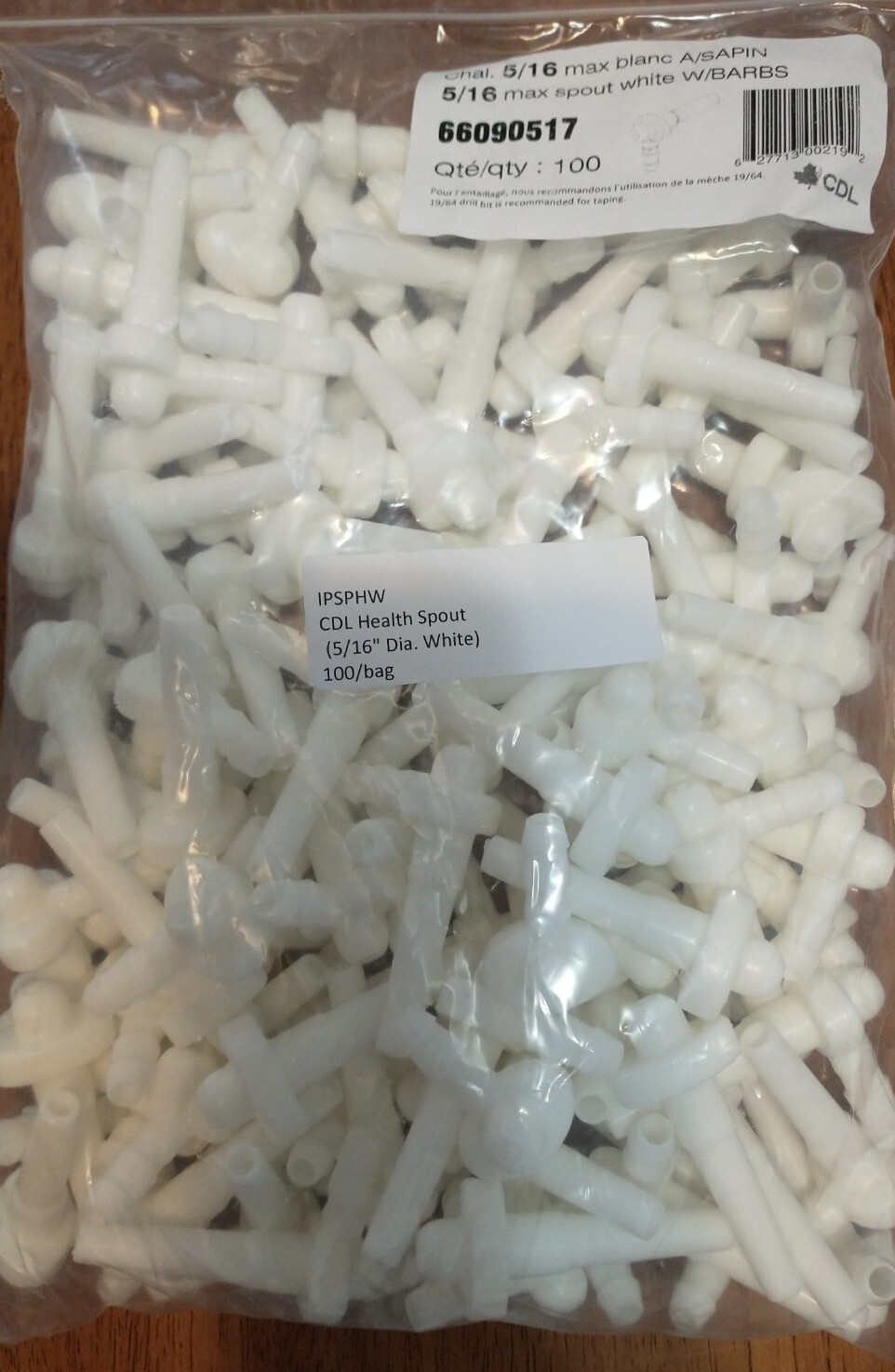 100 - NEW 5/16" Maple Tree Saver Spouts / Taps / Spiles Syrup Sap FREE ...