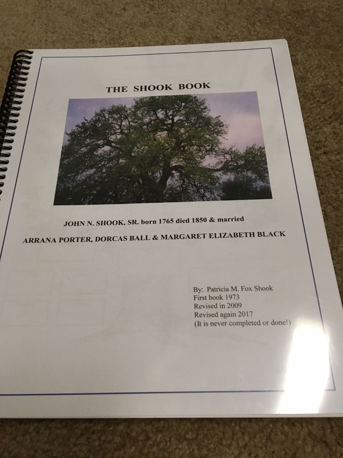 The Shook Book Descendants of John N. Shook b 1765 Germany emigrated to ...