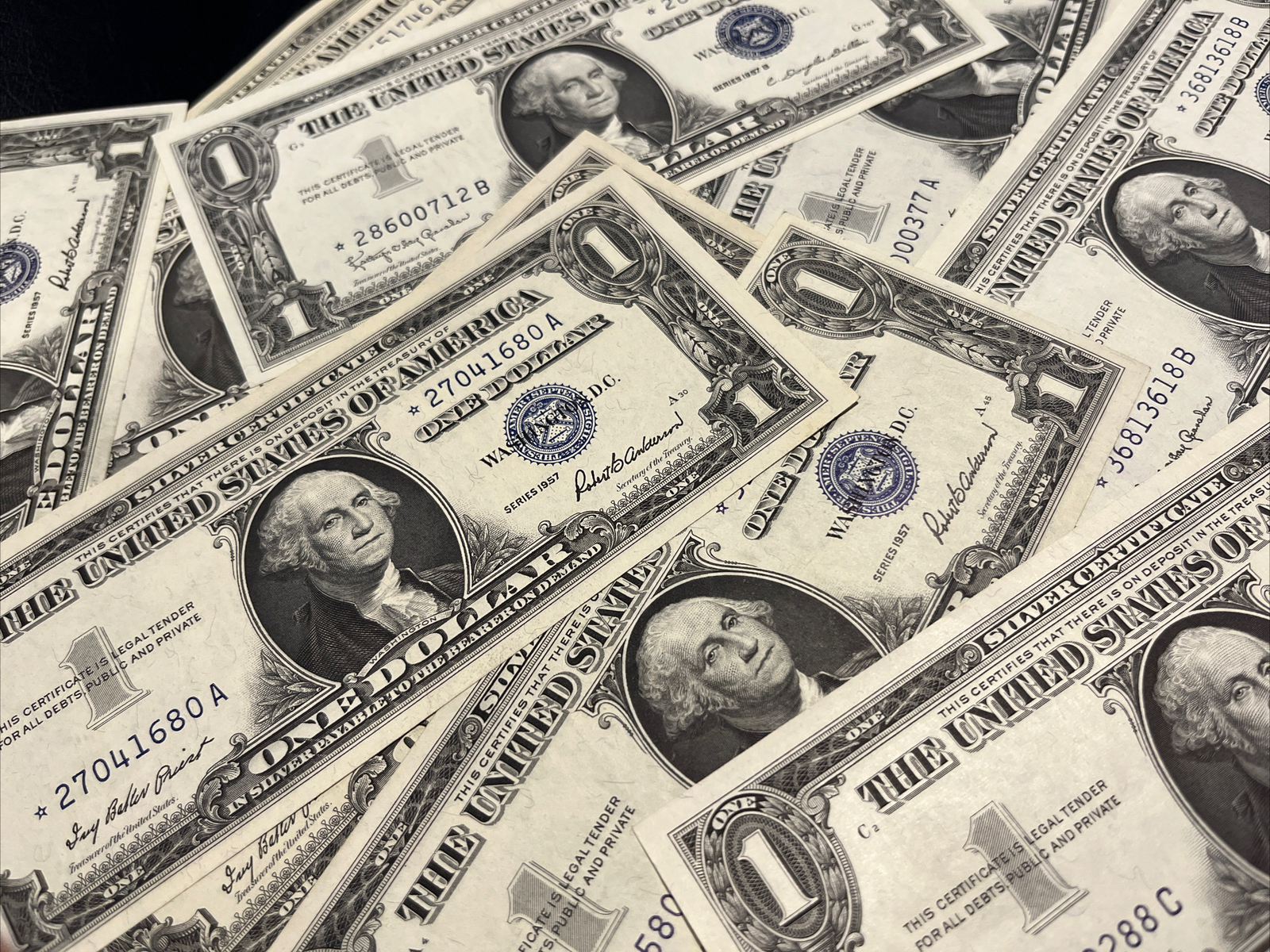 1957 One Dollar ($1) Star Note • About Uncirculated Star Bill • AU ...