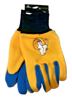 ALT Logo NFL Los Angeles Rams Utility Work Gloves Yellow w/Blue Palm by ...