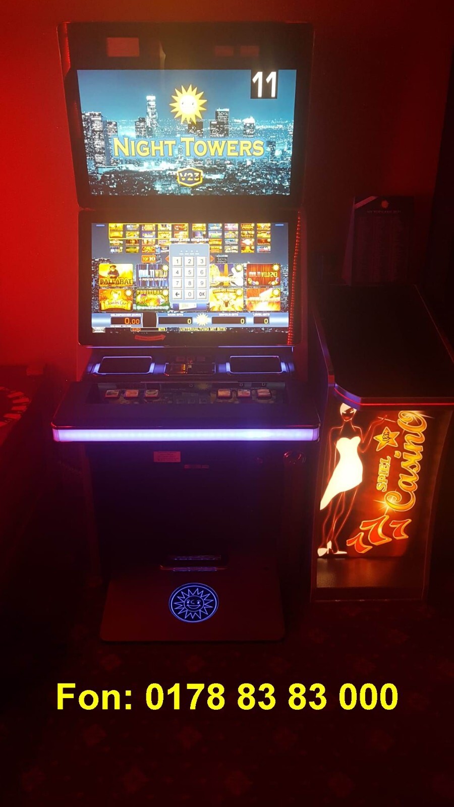 Geldspielgerät Spielautomat M-Box 270Sp ADP Merkur NightTowers V24 ...