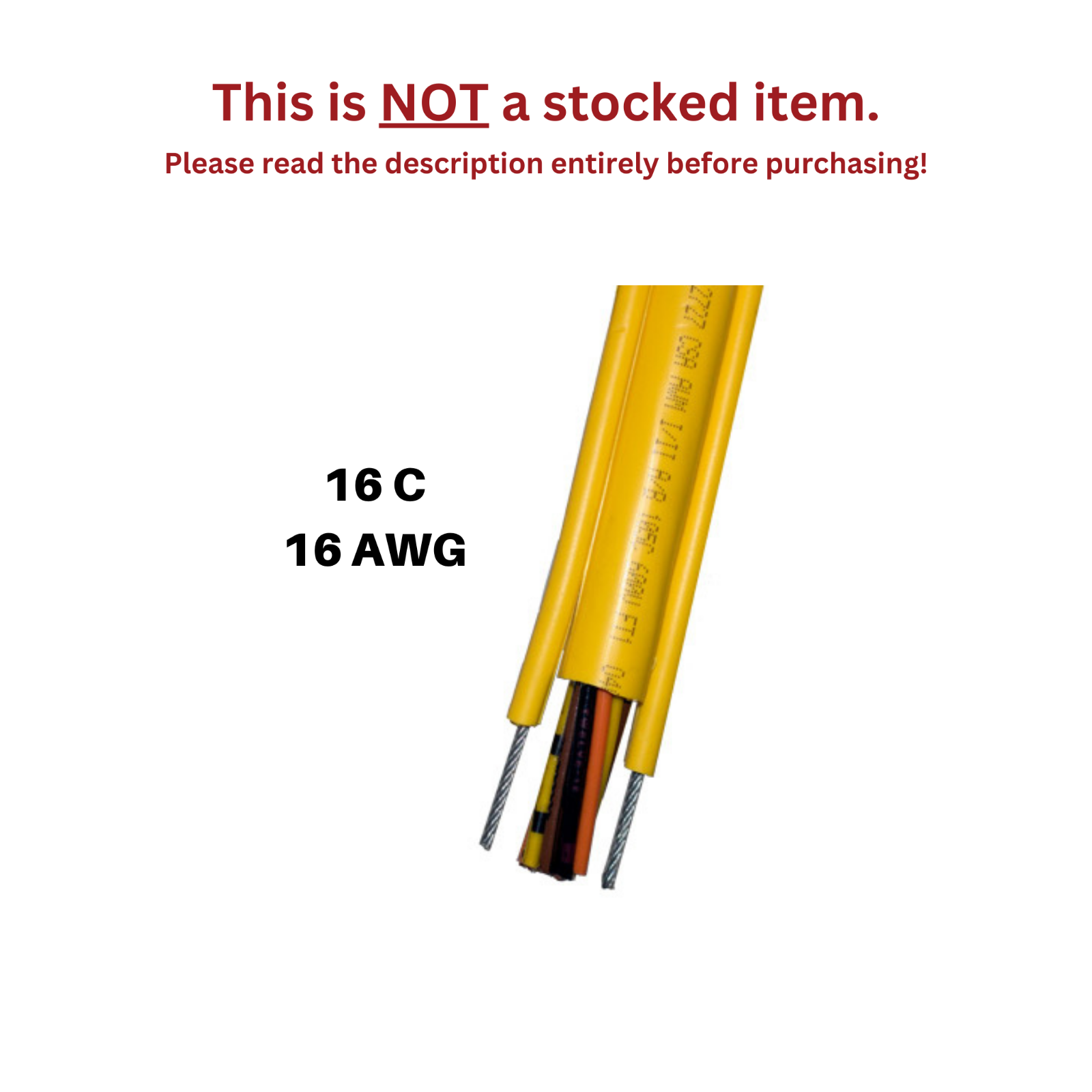 PENDANT CABLE, ROUND EXTERNAL STRAIN RELIEF CABLE 16 AWG, 16 CONDUCTOR ...