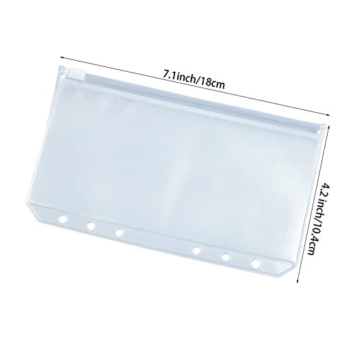A6 Binder Pockets with 6 Holes for Budget Binder Zipper Envelopes for ...