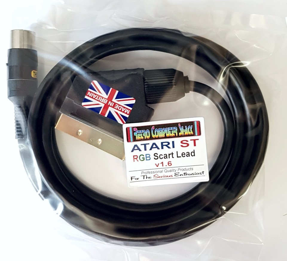 Atari ST High Quality Gold Plated RGB Scart Lead Video Cable TV AV Lead ...