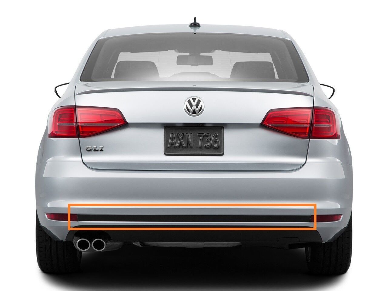 Genuine Volkswagen Jetta 2015-2017 Rear Bumper Center Trim Strip ...