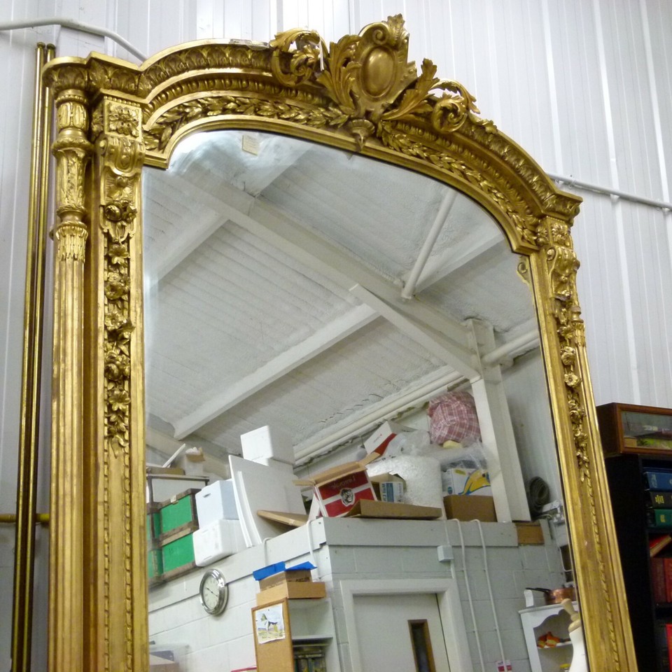19thC Gilt Gesso French Pier Mirror 10 Ft Tall x 6 Ft Wide Ex ALJOHARA ...