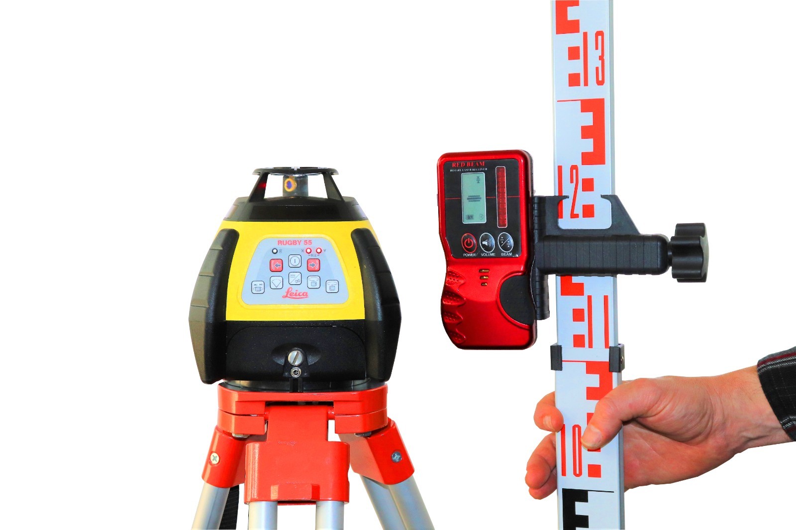 92R ROTARY LASER UNIVERSAL RED RECEIVER DUAL DISPLAY TOPCON LEICA CST ...