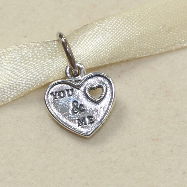 Authentic PANDORA Silver Together Forever Heart Charm 791430 Retired ...