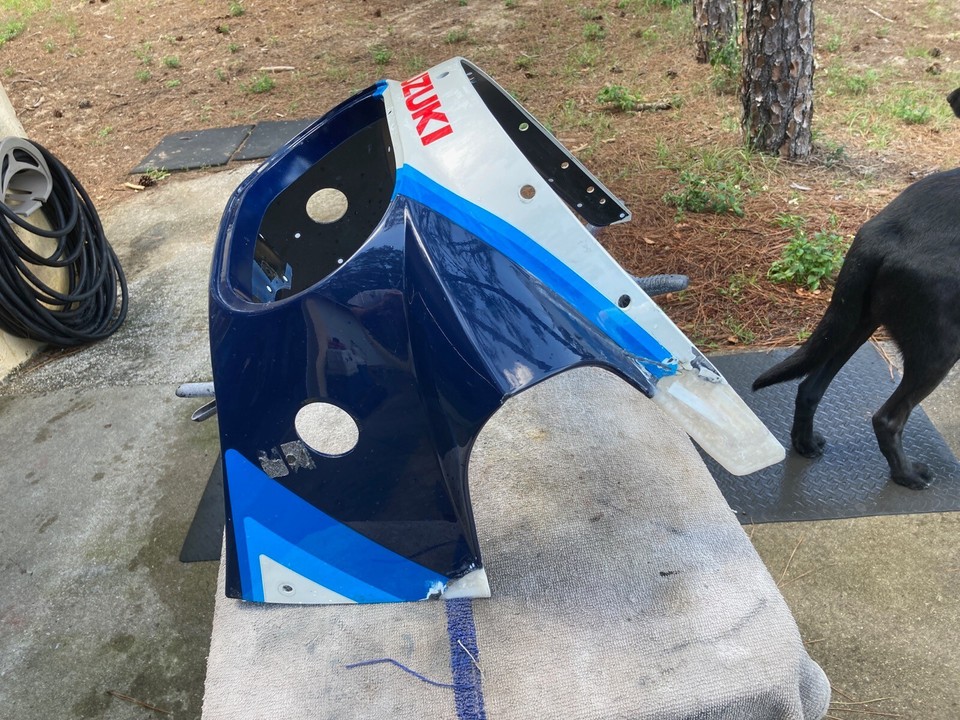 1986 SUZUKI GSXR1100 MAIN UPPER FAIRING GSX-R1100 COWL ABS REPAIRED ...