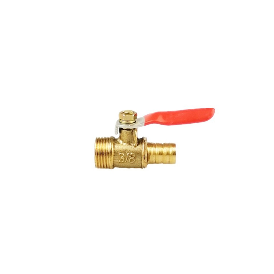Small Brass Ball Valve Red Handle for For water Pipe Natural Gas ...