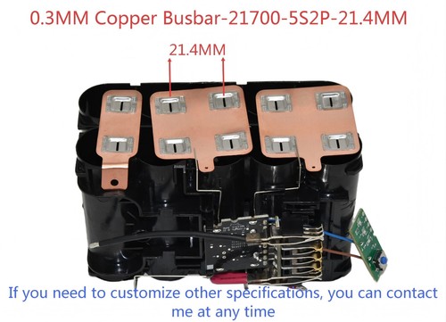 10 Set 0.3mm 21700 5S2P Nickel Plated Copper Battery Bus Bar for ...