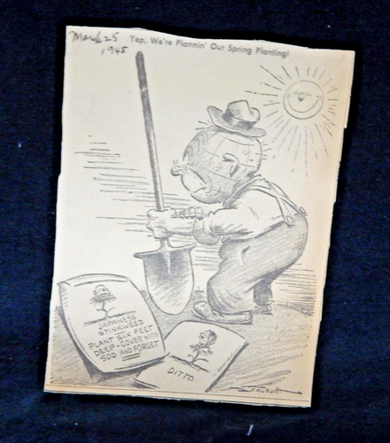 VTG ORIGINAL 1945 WW2 CY HUNGERFORD POLITICAL CARTOON JAPAN | eBay