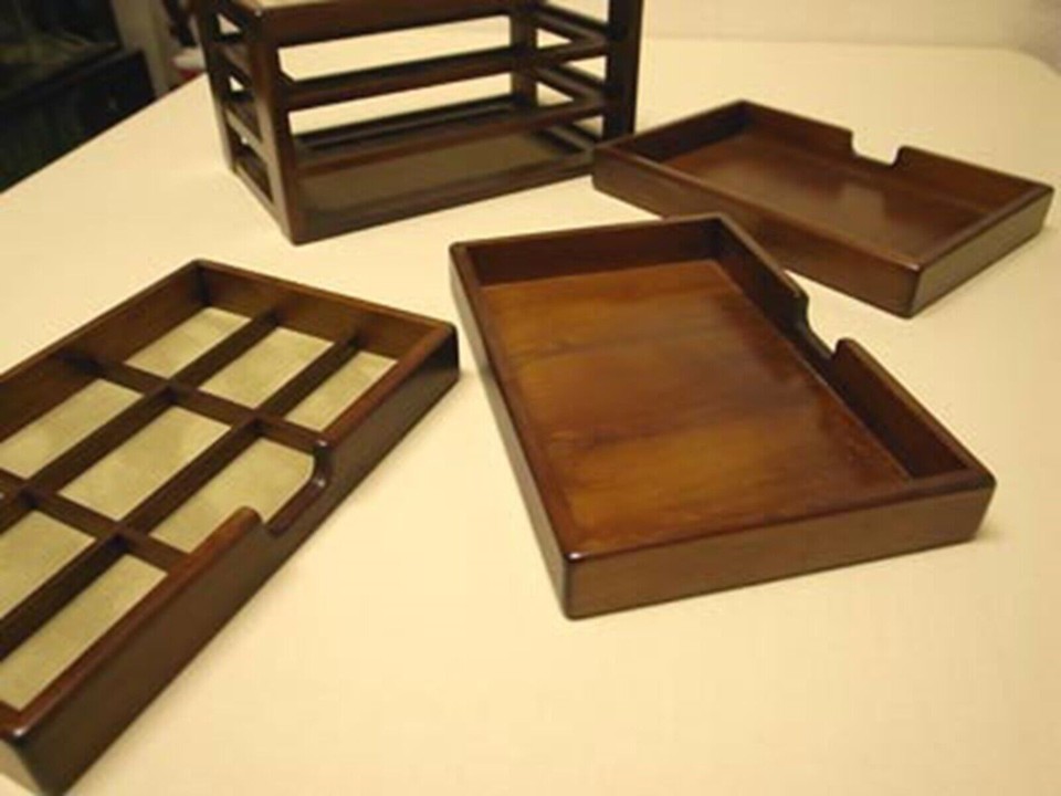 Toyooka Craft Wood Organizer Three Drawer Shelf Hand Made in Japan ...