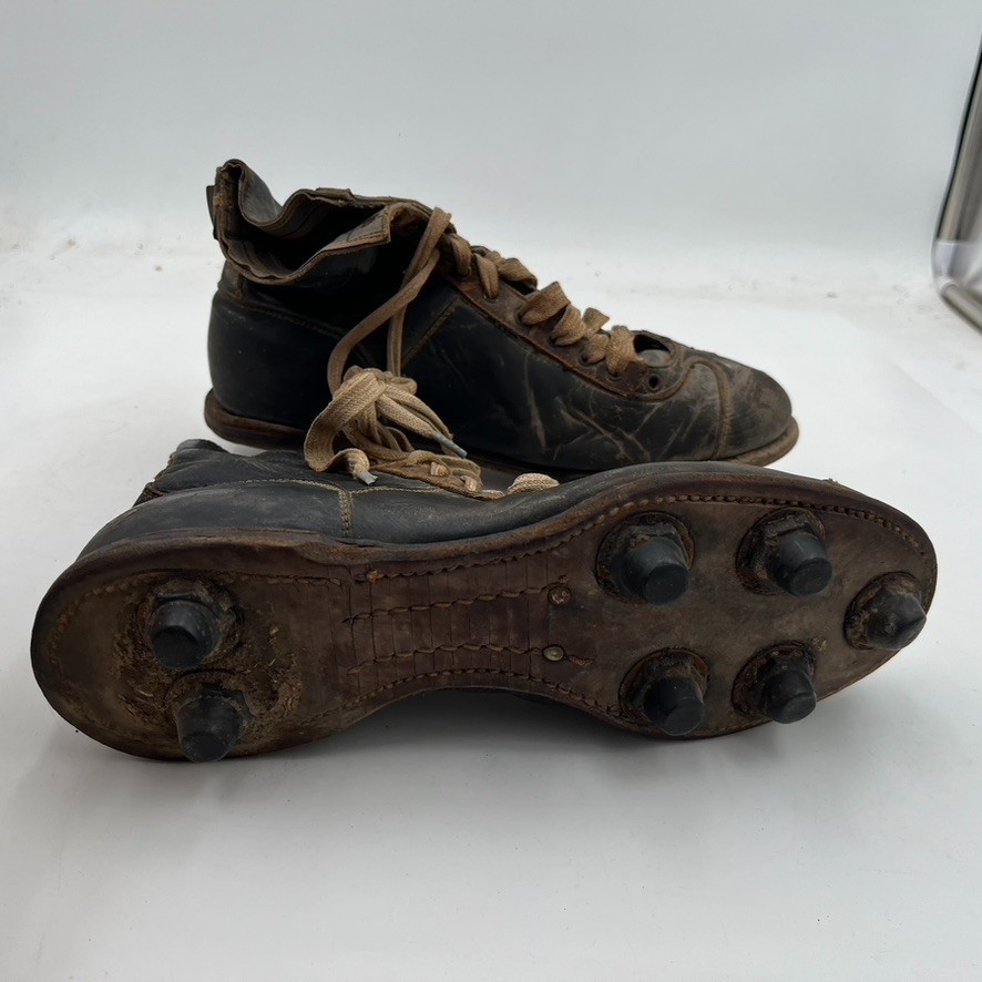 Antique Leather Men’s Football Cleats Boots Vintage For Decoration Two ...