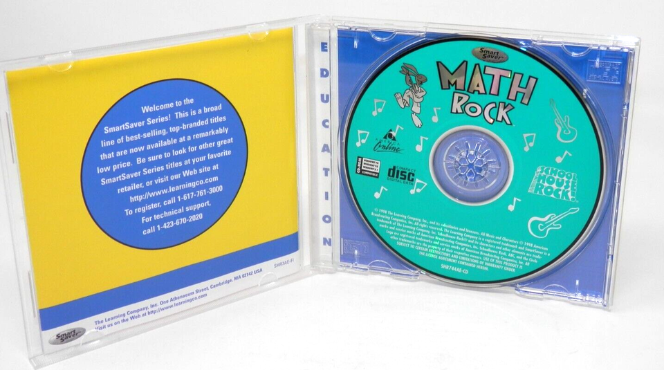 School House Rock! Math Rock CD ROM Software PC Windows 1998 Activities ...