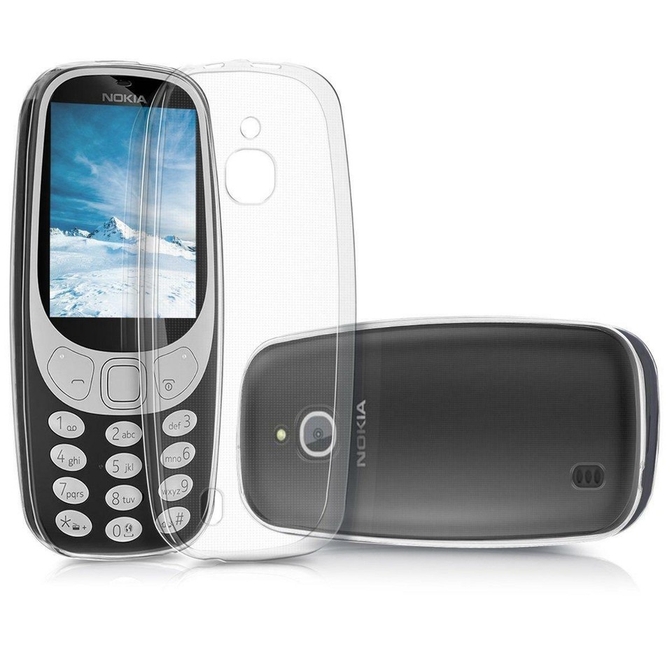 For Nokia 3310 3G 4G New Genuine Black Clear TPU Gel Rubber Phone Case ...