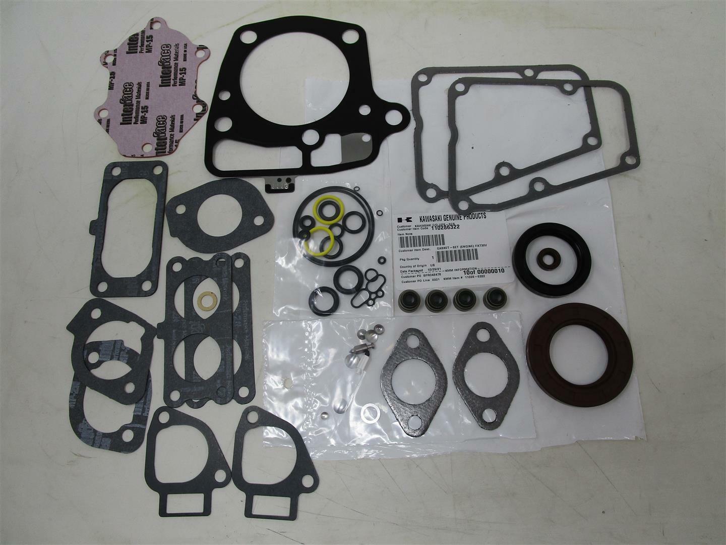 Genuine Kawasaki 11028-6322 Engine & Carburetor Rebuild Kit 11028-6293 ...
