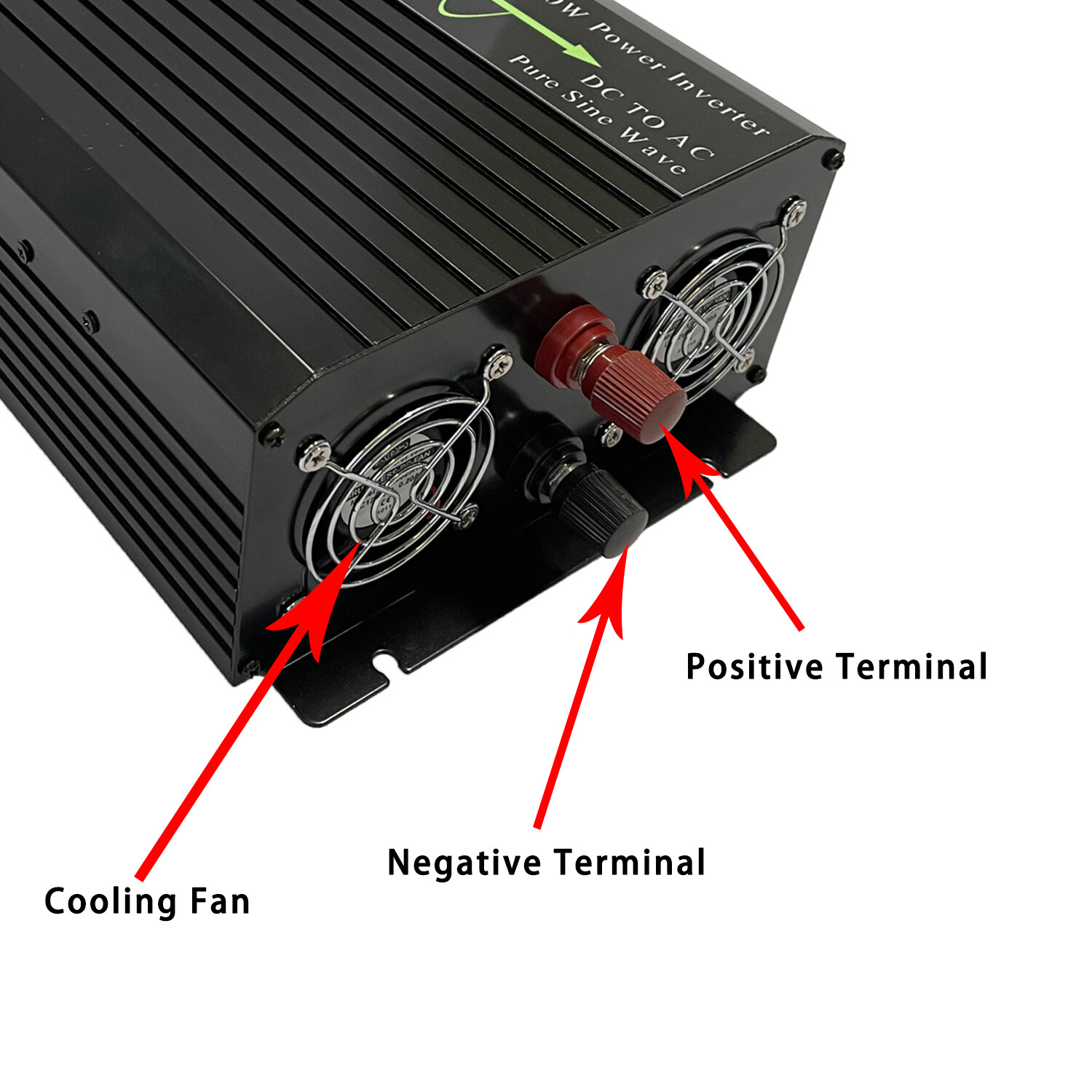 US 1000W 12V 24V to 120V 60HZ Pure Sine Wave Car Battery Power Inverter ...