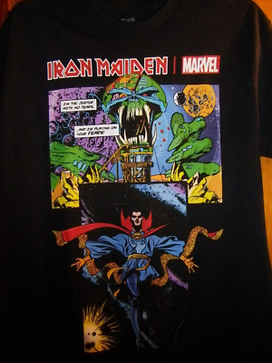 Iron maiden Marvel black MD T shirt iron maiden marvel comics front ...