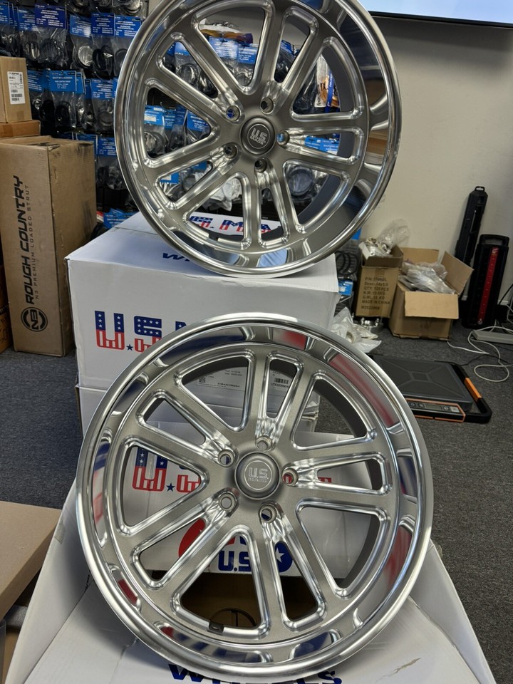 Set of 4 Staggered-US Mags U130 Bullet 20" 5x4.75" Gunmetal Wheels 20x8 ...