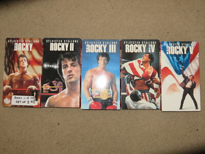 Set of 5 Rocky VHS (1-5) movies / tapes - collectible, watch or display ...