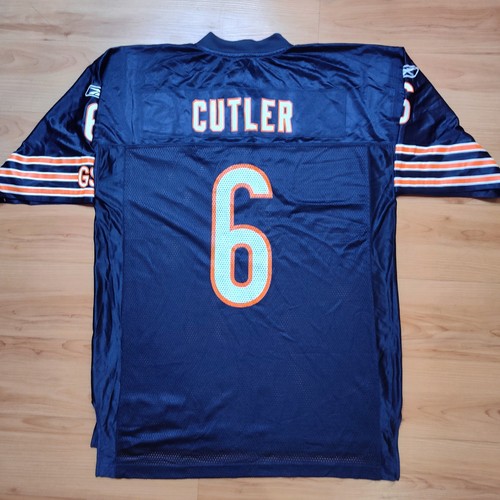 Reebok Chicago Bears Jersey Mens Sz Large Blue Orange NFL Football Jay ...