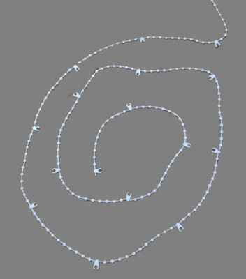 Vertical Blind Bottom Stabilising White chain 89mm/3.5" Blind Spares 1m ...