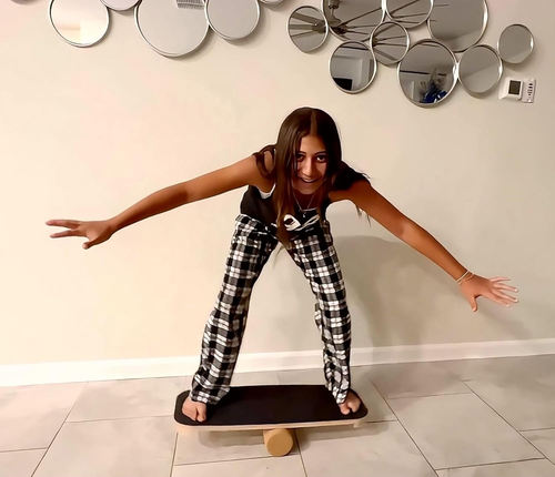 Balance Board Trainer for Adults Kids，Hockey Snowboard Wobble Board ...