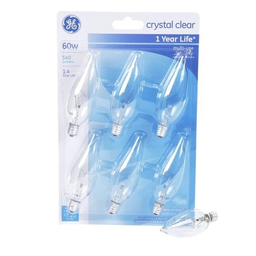 GE Classic 60-Watt Dimmable CA10 Light Fixture Light Bulb 43168752480| eBay