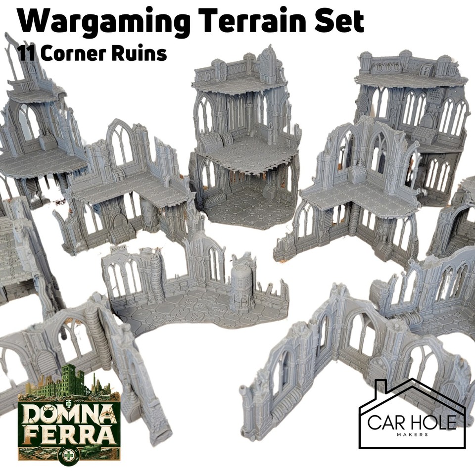 Wargame Terrain SetA 28mm Sci-Fi Tabletop Gothic Building Ruin | eBay