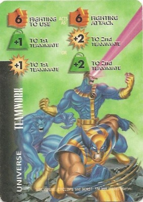 Marvel OVERPOWER Teamwork OP 6F +1 +2 Wolverine Cyclops Beast ...