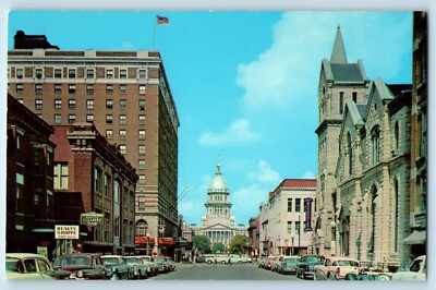 c1960 Springfield Illinois IL Vintage Postcard Capitol Avenue Sangamon ...